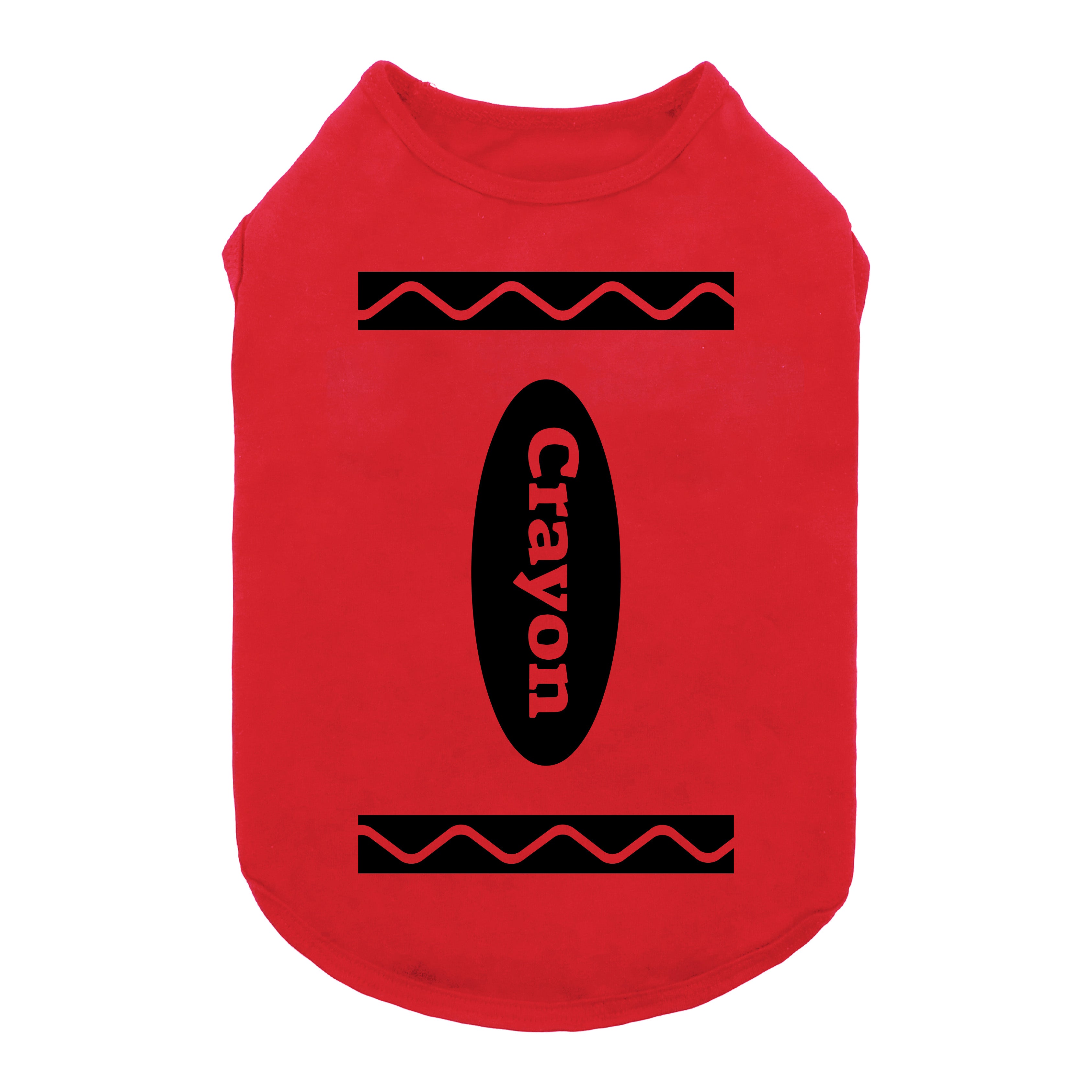 Funny Crayon Dog Shirt | Red Pet Tank Top Apparel – Fitwarm