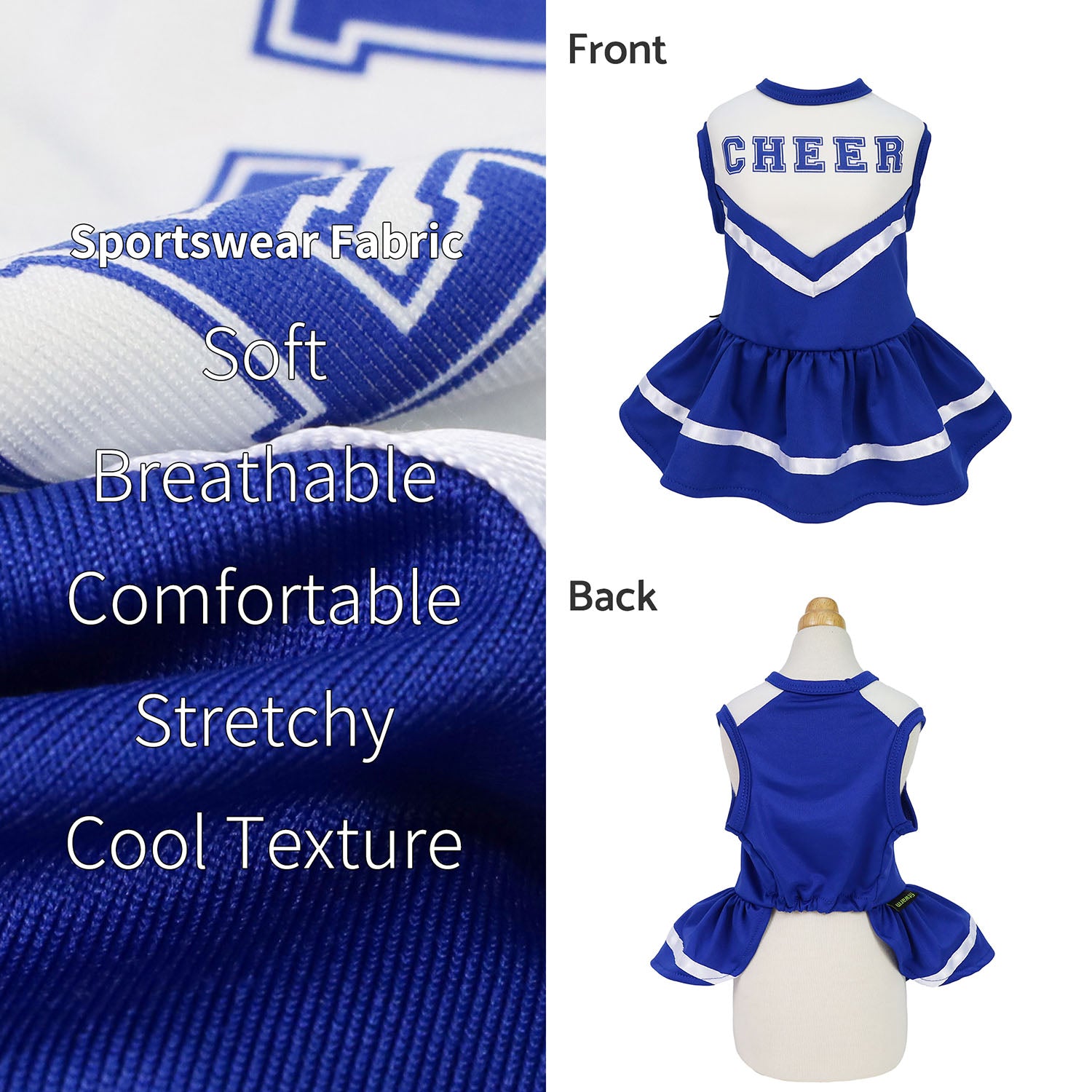 Cheerleader Costume Dress | Stylish Pet Outfit - Fitwarm
