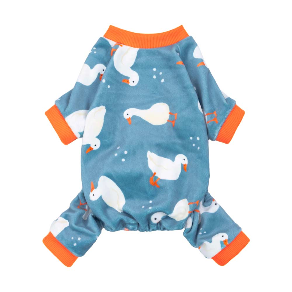 Cozy Blue Duck Dog Pajamas | Full-Body Pet Sleepwear – Fitwarm
