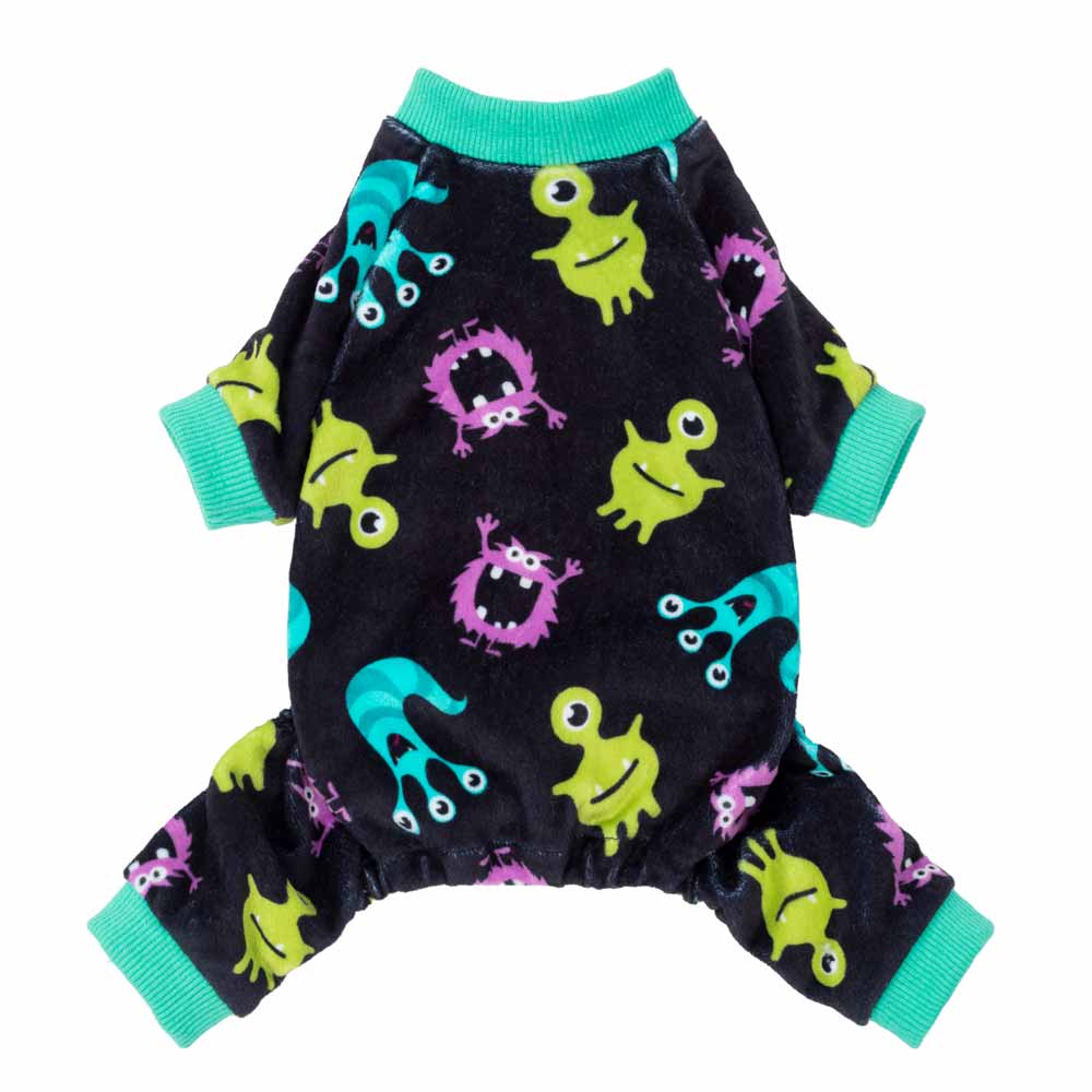 Cartoon Monsters Halloween Dog Pajamas | Cozy Velvet PJs – Fitwarm