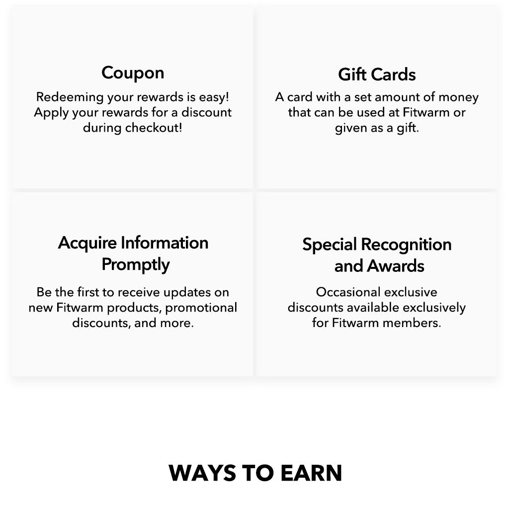 Member Rewards Program - Discounts & Coupon Codes - Fitwarm