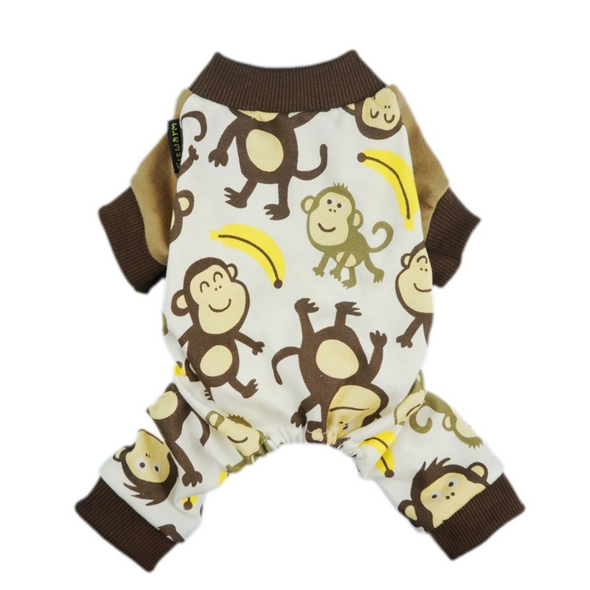 Monkey Print Dog Pajamas | Cozy Pet Sleepwear – Fitwarm